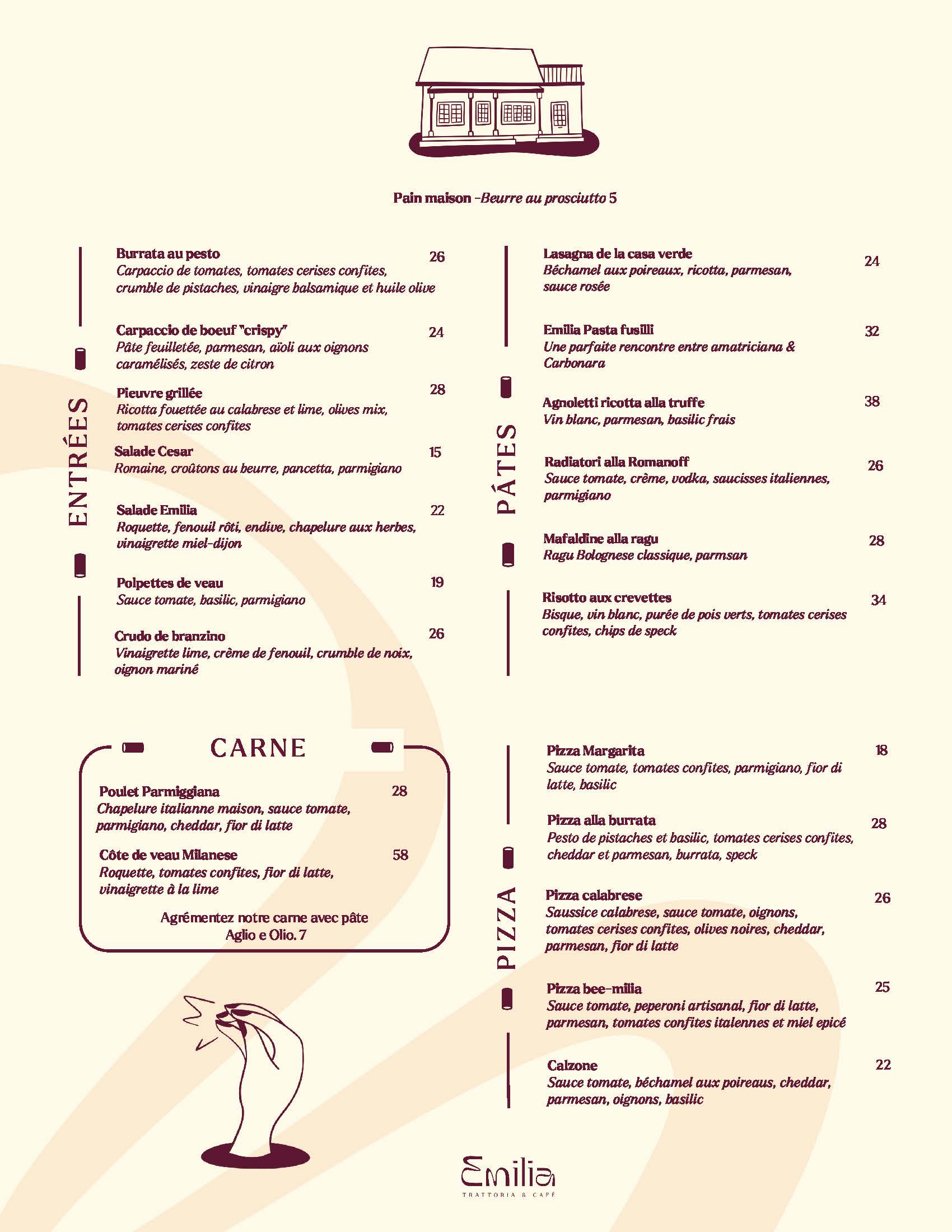 Restaurant Emilia – trattoria et café